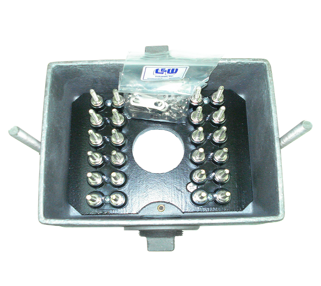 24 TERMINAL BOX WITH 3" PEDESTAL & HARDWARE – L&W Industries