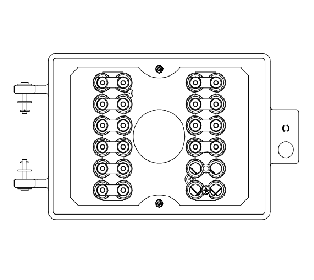 24 TERMINAL BOX WITH 3" PEDESTAL, NO HARDWARE – L&W Industries